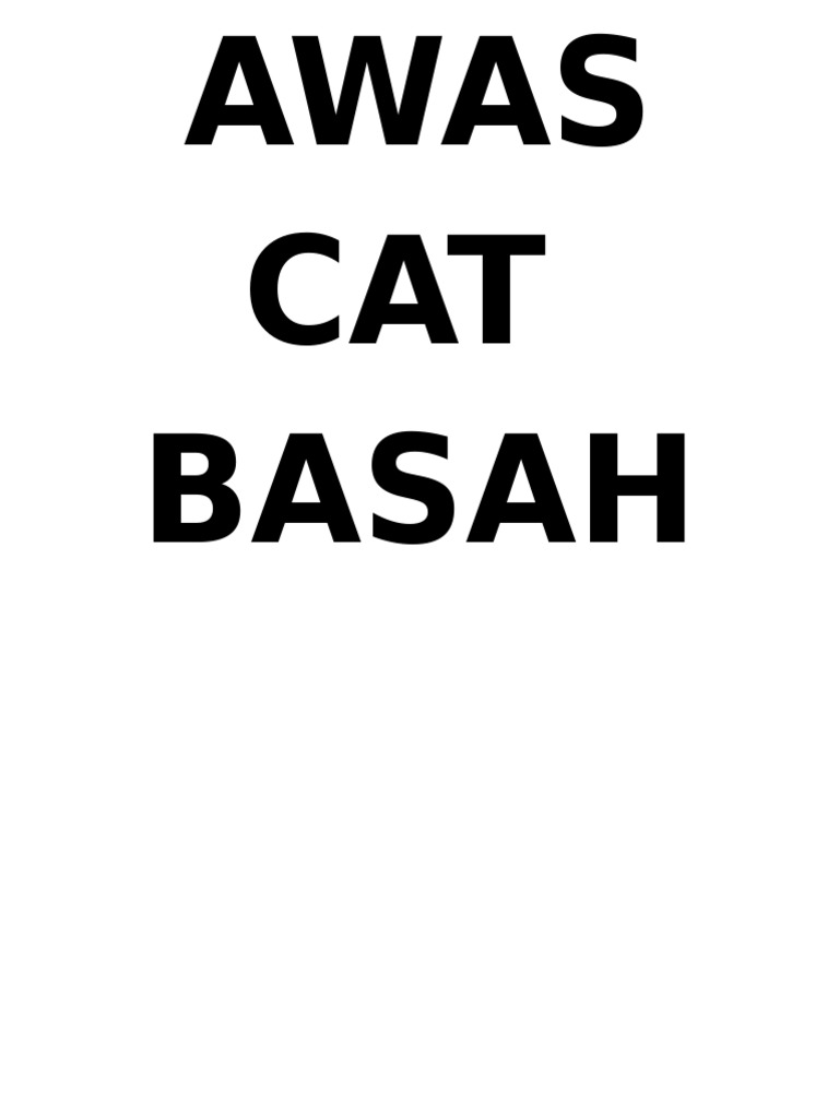 Awas Cat Basah | PDF