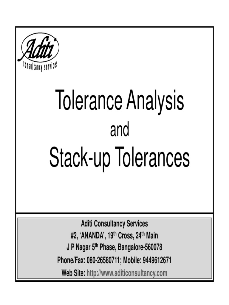 Tolerance Analysis Pdf Engineering Tolerance Mechanical Engineering