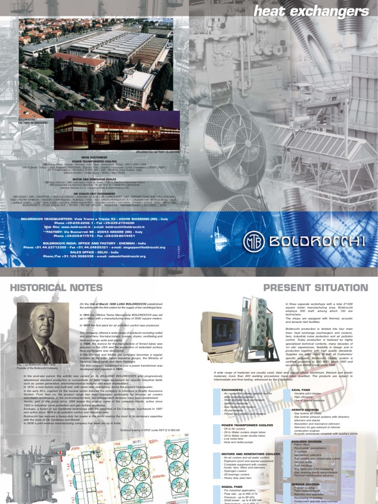 Boldrocchi Heat Exchangers Overview | PDF | Mechanical Fan | Vacuum Tube