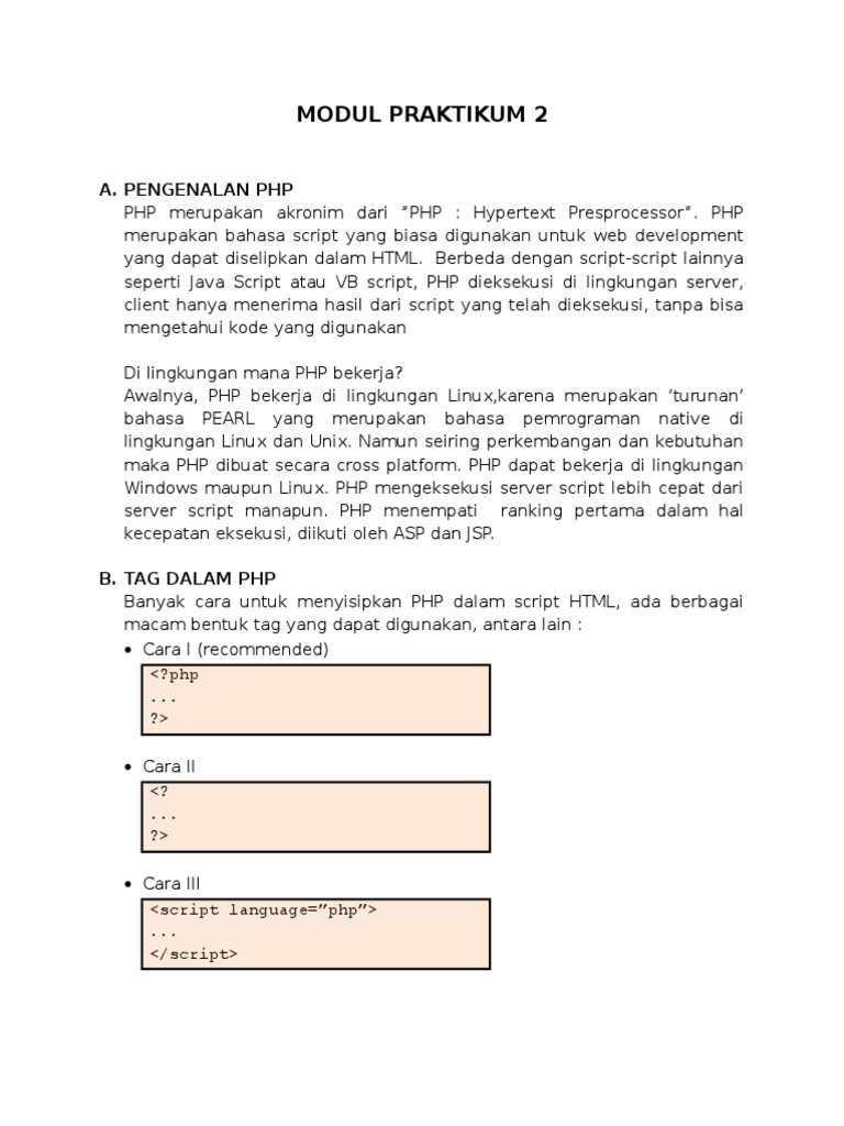 Modul HTML Tingkat Dasar | PDF