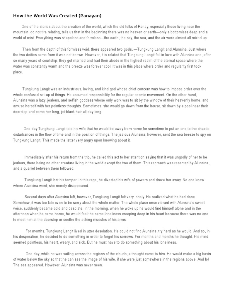 How The World Was Created 4 | PDF | Heaven | Gabriel