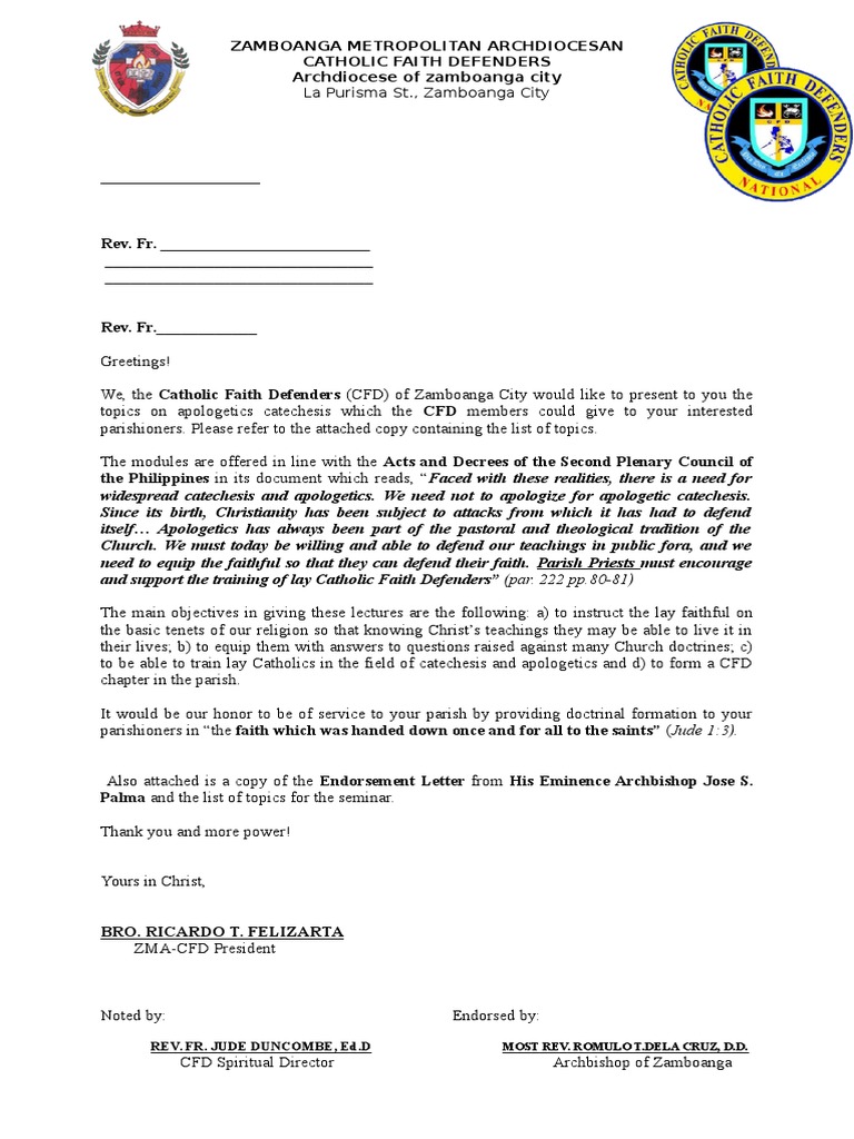 CFD Letter | PDF