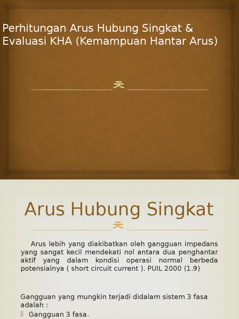 Perhitungan Arus Hubung Singkat 3 Fasa | PDF