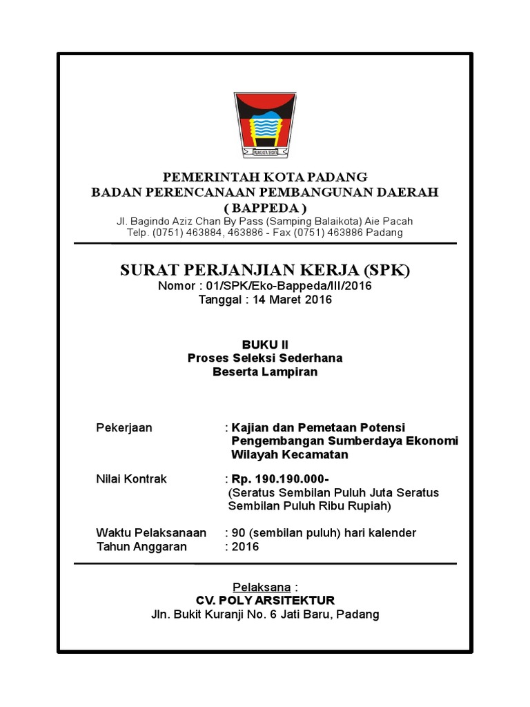 Cover SPK Kajian Ekonomi | PDF