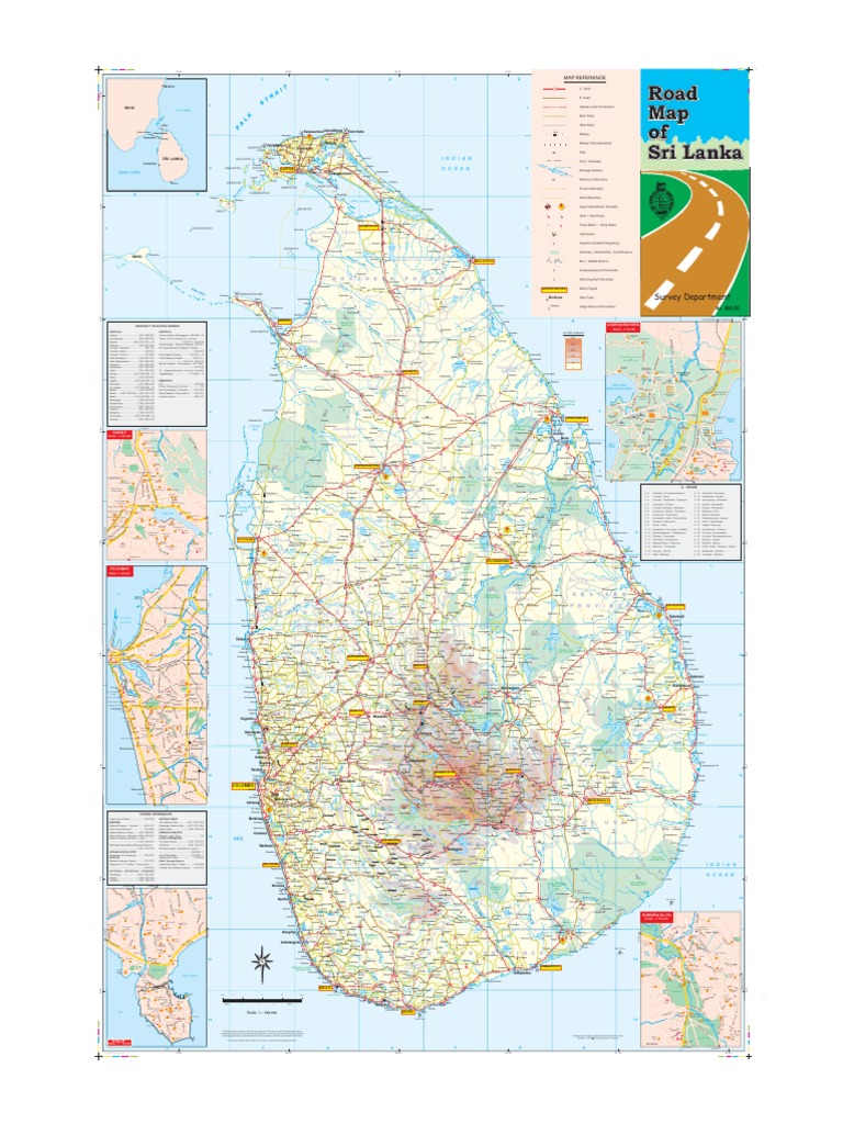 Road Map of Sri-Lankal PDF | PDF