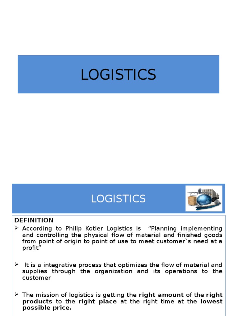 Logistics Bo | PDF | Logistics | Supply Chain Management