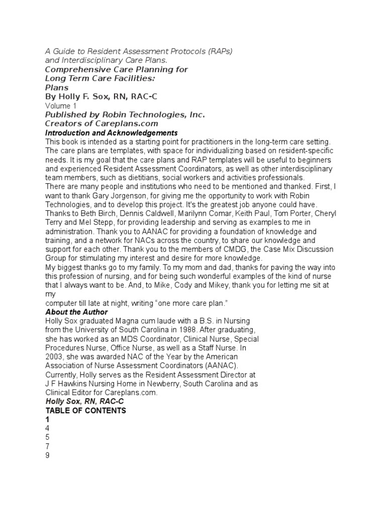 A Guide To Resident Assessment Protocols | PDF | Respiratory Diseases ...