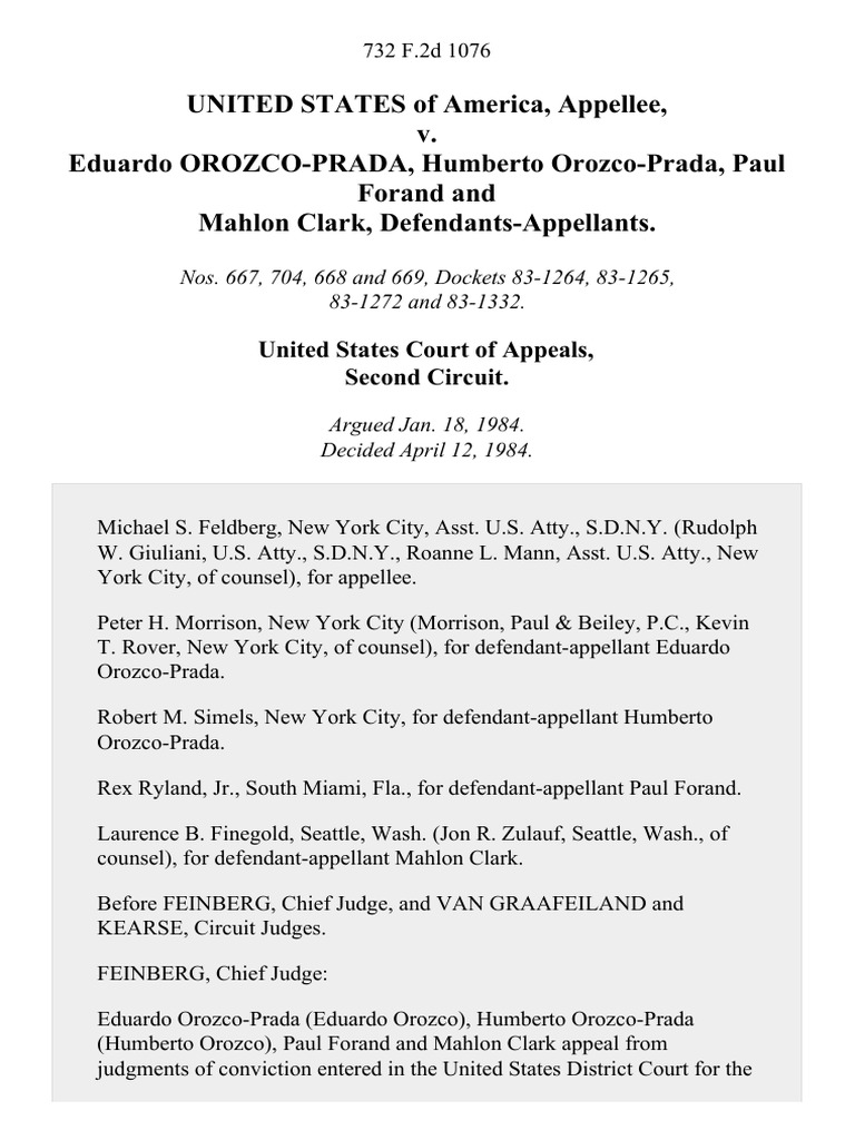 United States v. Eduardo Orozco-Prada, Humberto Orozco-Prada, Paul ... United States v. Eduardo Orozco-Prada, Humberto Orozco-Prada, Paul ...