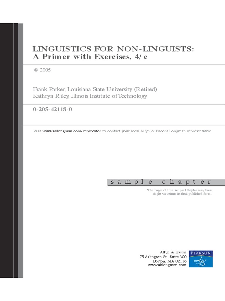 Sample Document Linguistics For Non-Linguists PDF | PDF | Morphology ...