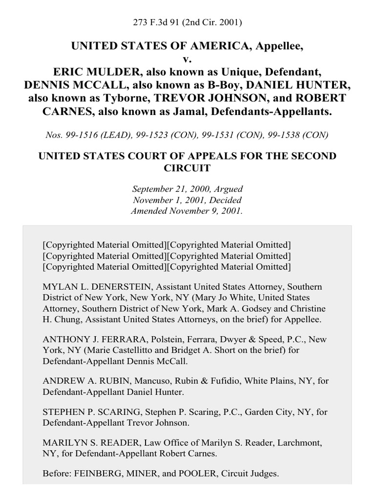 United States v. Eric Mulder, Also Known as Unique, Dennis McCall Also ...