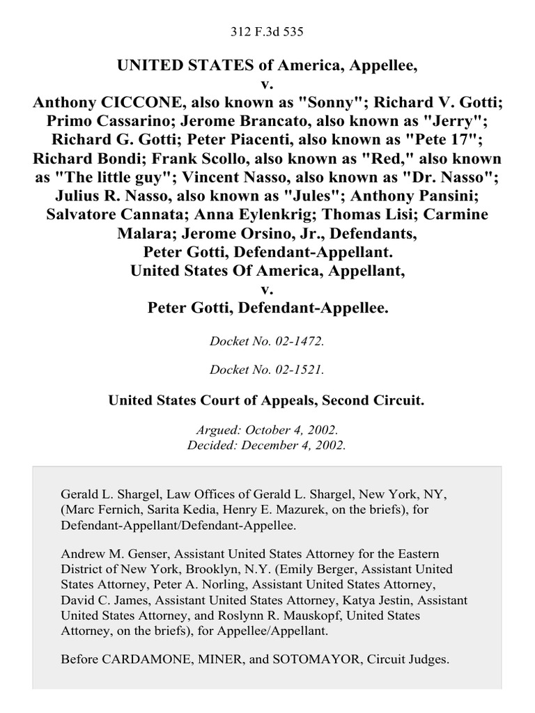 United States v. Anthony Ciccone, Also Known as "Sonny" Richard v ...