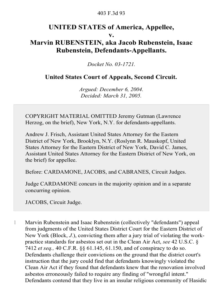 United States v. Marvin Rubenstein, AKA Jacob Rubenstein, Isaac ...