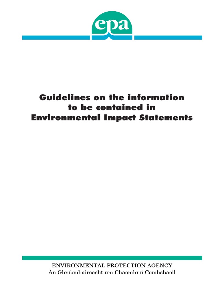EPA Guidelines EIS 2002 | PDF | Environmental Impact Assessment ...