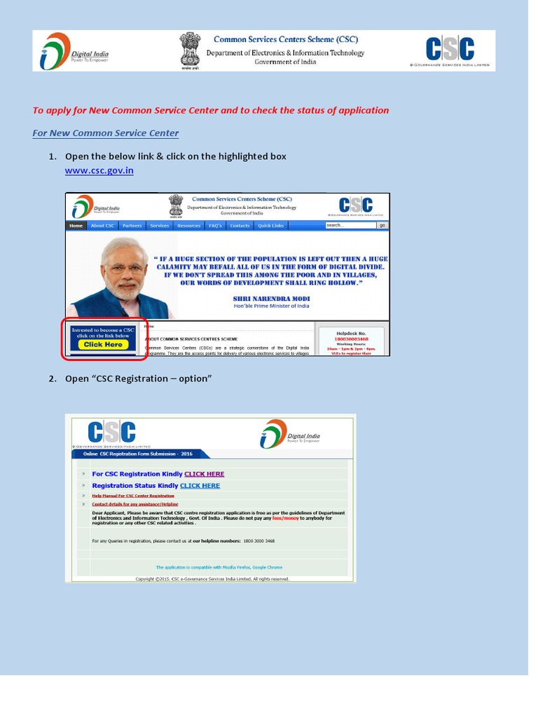 Online CSC Registration Form Process Flow | PDF | Android (Operating ...