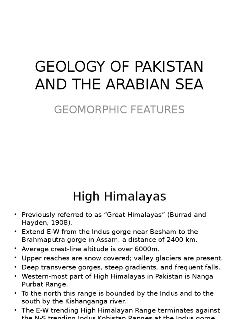 Geology and Rock Formations of Pakistan | PDF | Dune | River Delta