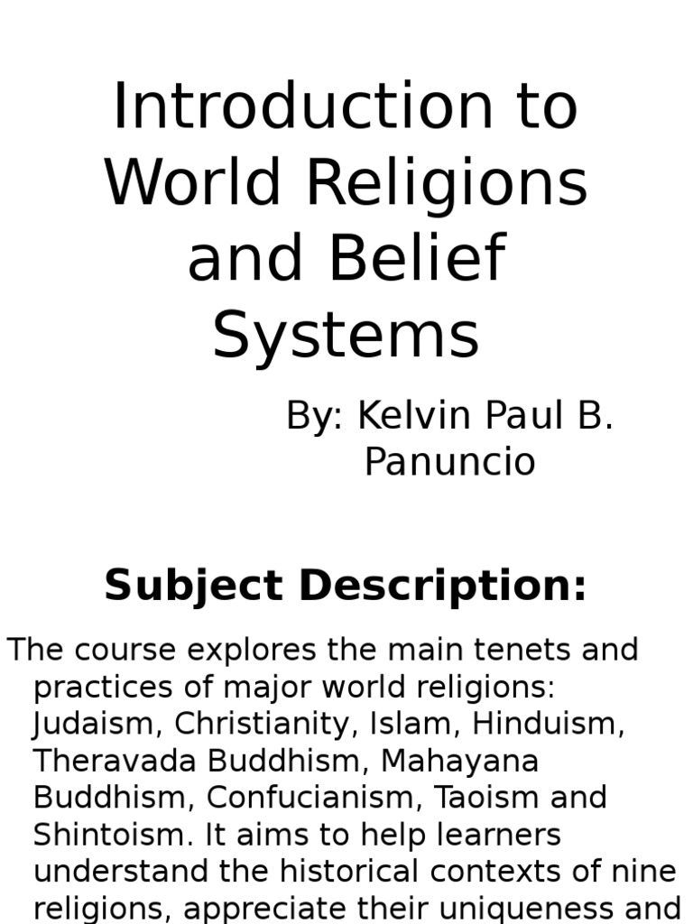 Introduction to World Religions and Belief Systems | Spirituality | God