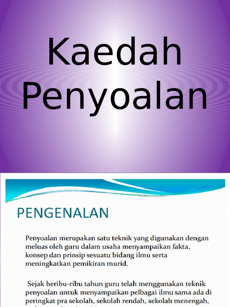 Kaedah Penyoalan | PDF