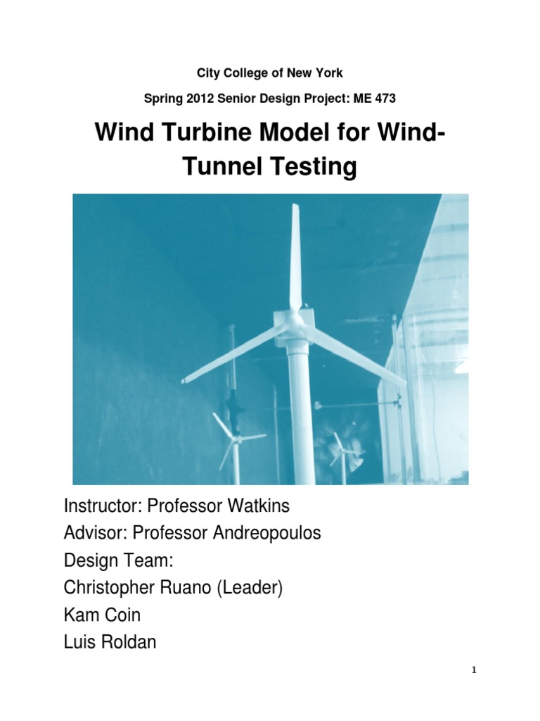 Wind Turbine Final Report | PDF | Airfoil | Power (Physics)