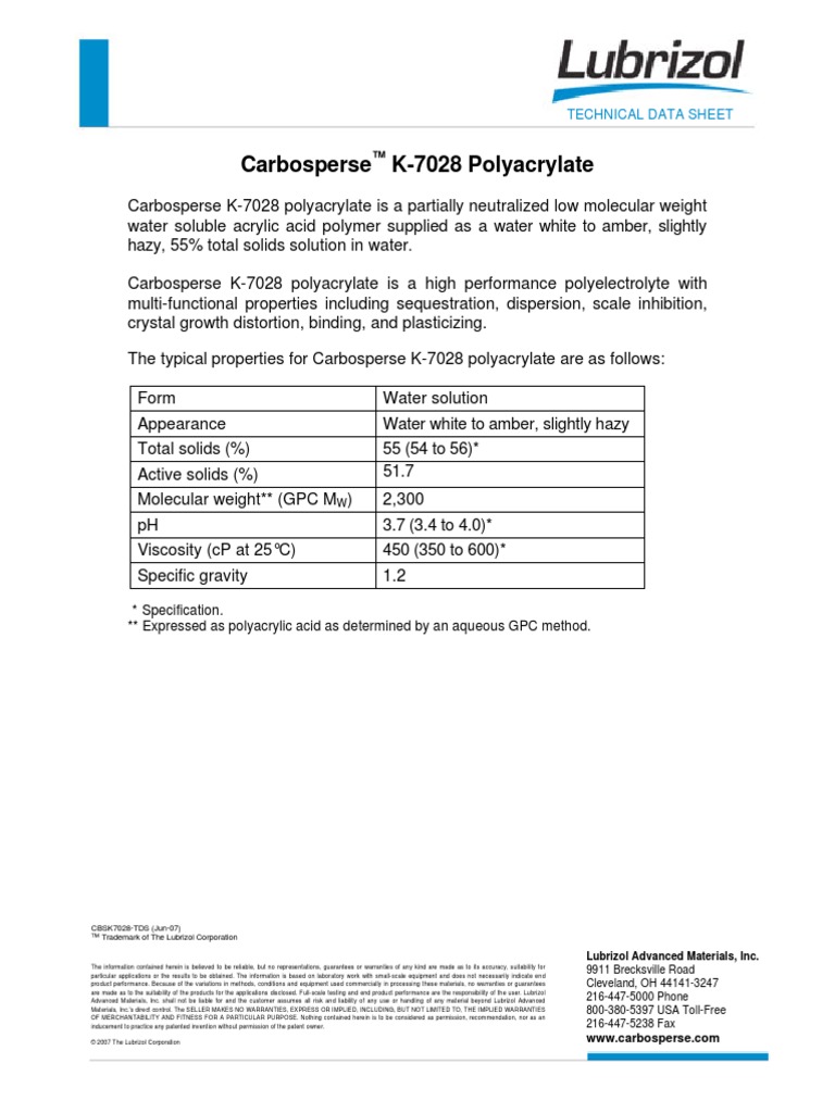 Cbsk7028 Tds | PDF