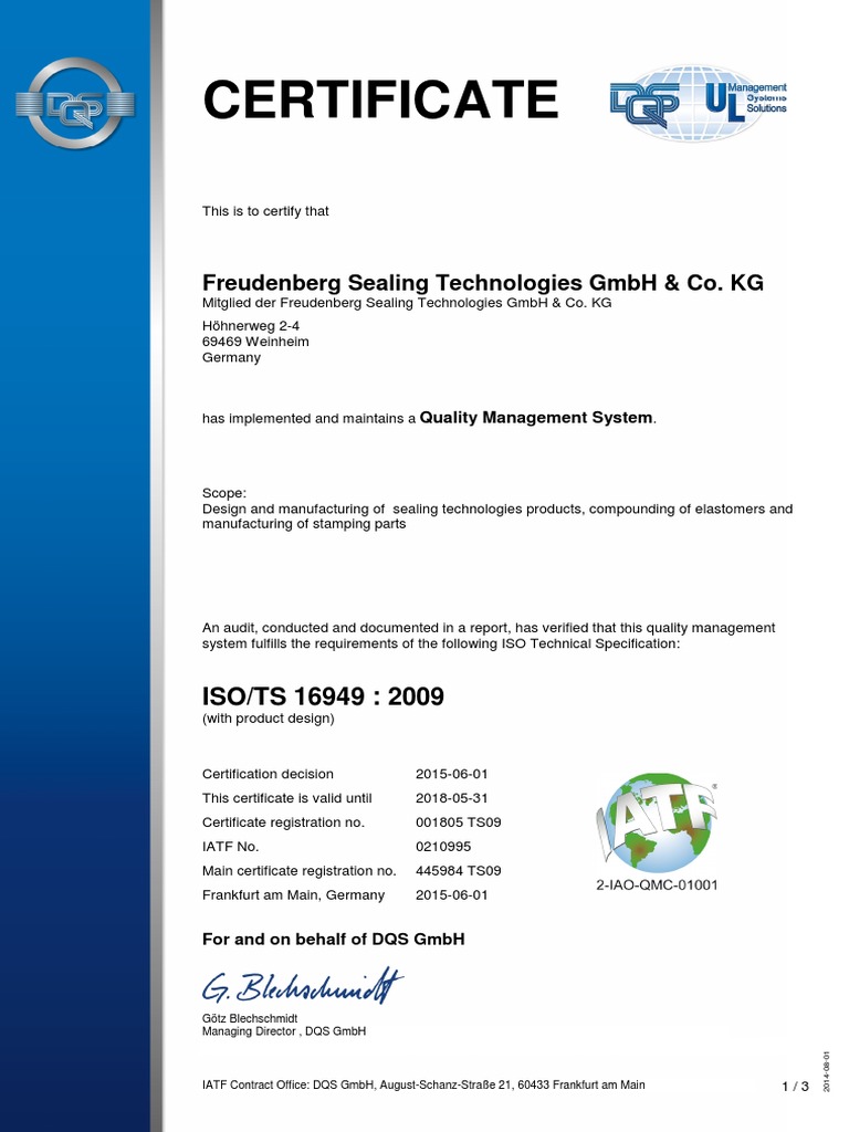 Certificado de Calidad 2016 - CFW | PDF | Engineering | Industries