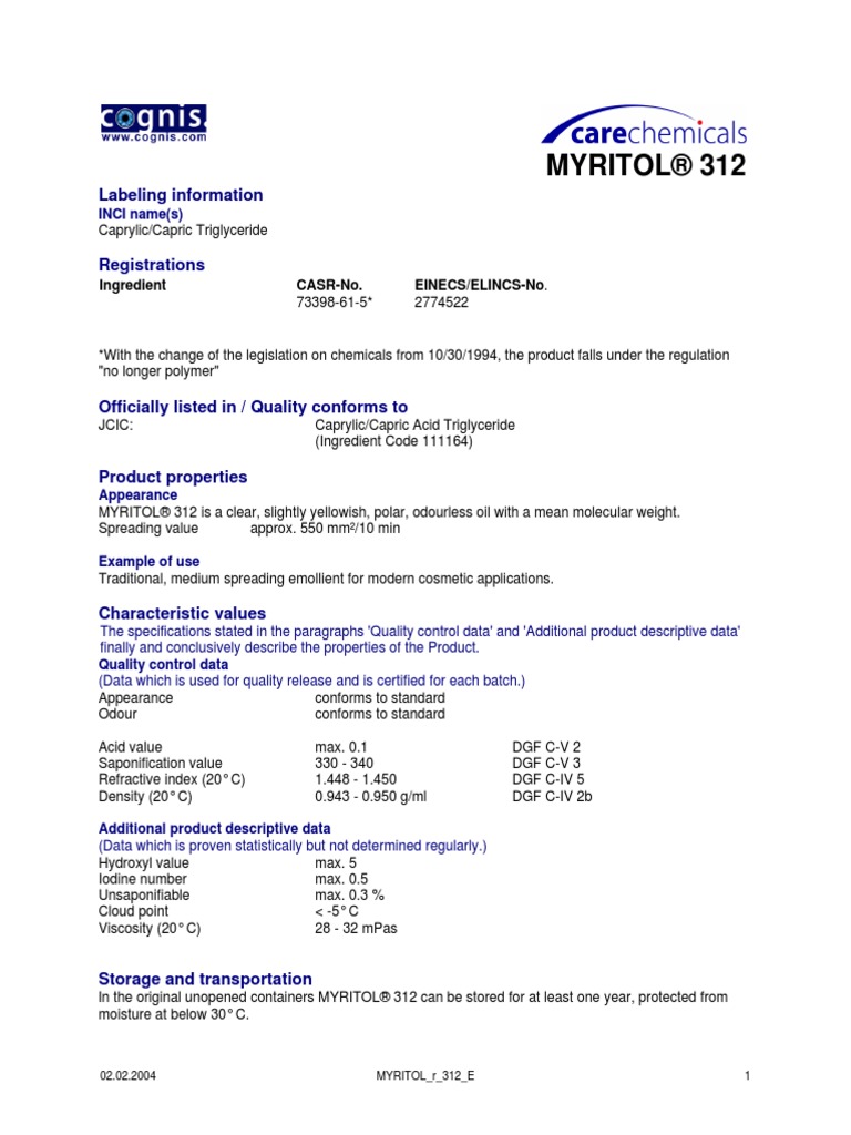 Myritol 312 Tds En