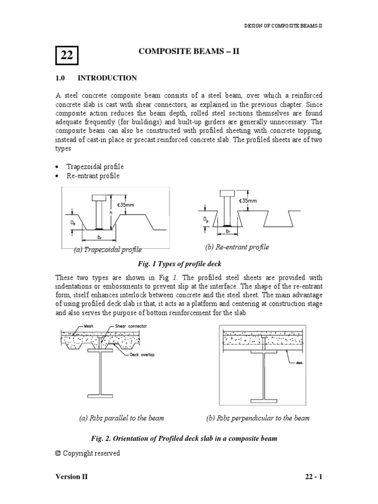 22) Composite Beams - II | PDF | Beam (Structure) | Bending