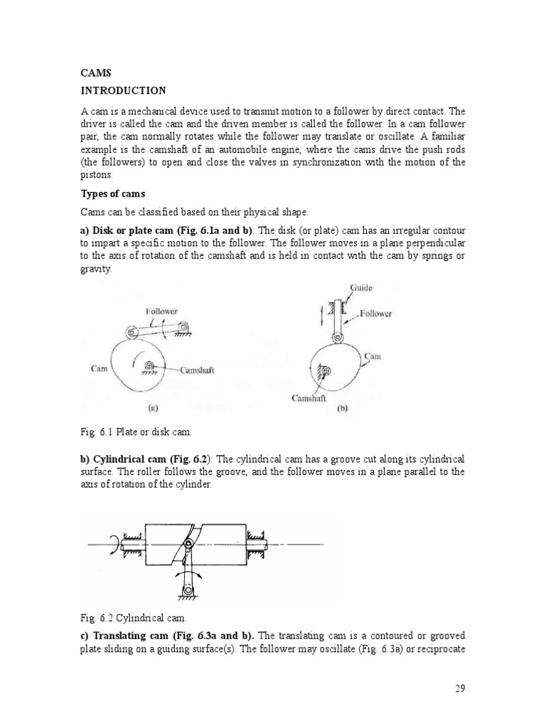 Unit-4 Cams | PDF | Acceleration | Applied And Interdisciplinary Physics