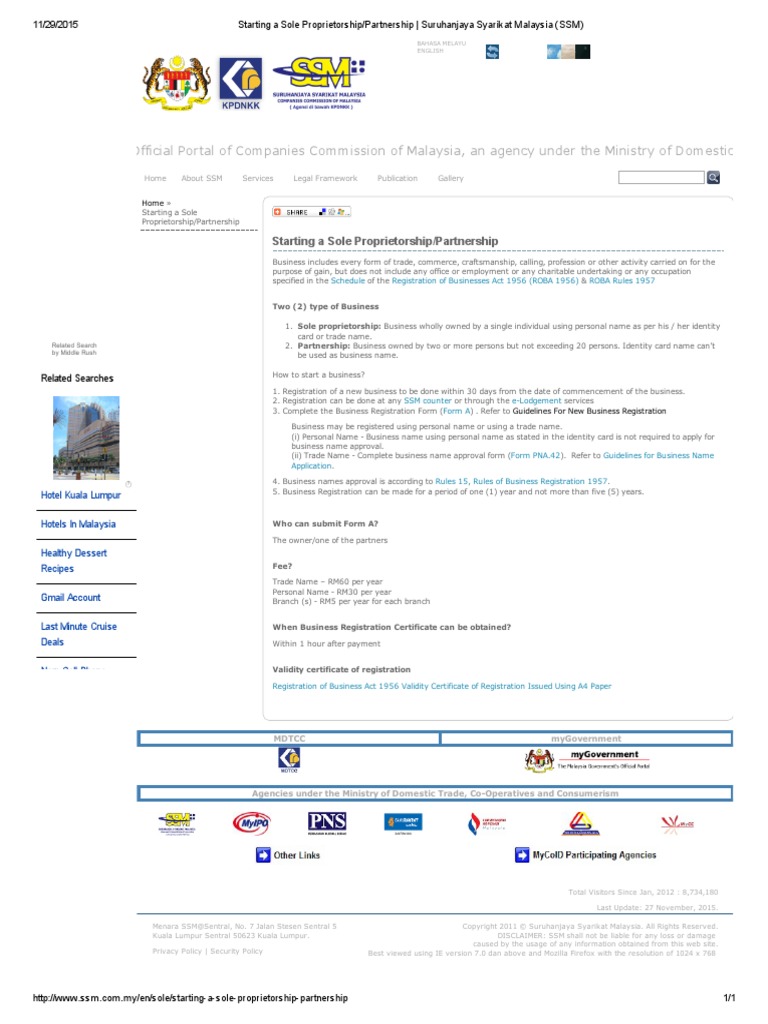 Starting A Sole Proprietorship - Partnership - Suruhanjaya Syarikat ...