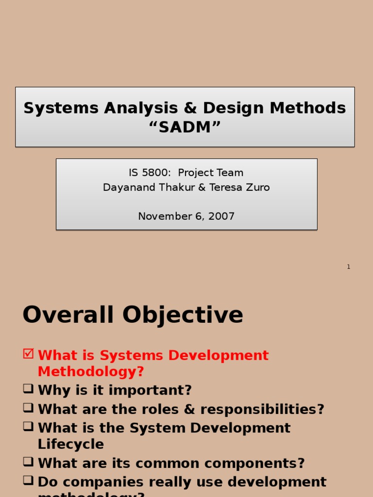 Systems Analysis and Design Method | PDF | Software Development Process | Specification ...