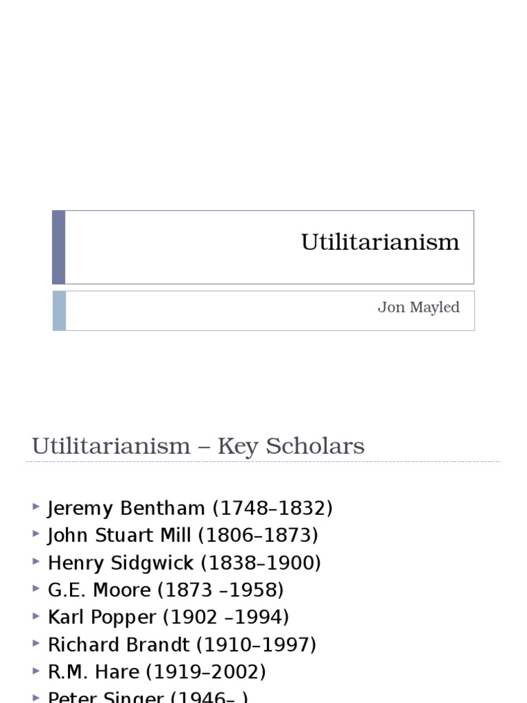 Utilitarianism | PDF