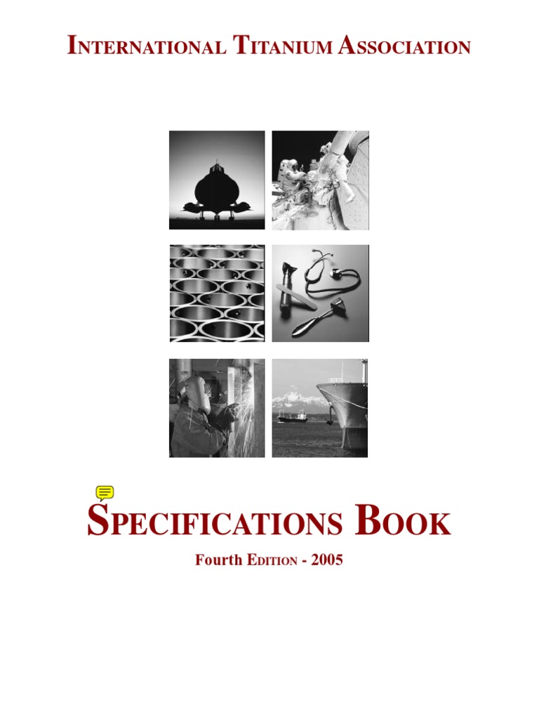 Titanium Specifications Book | PDF | Titanium | Ultimate Tensile Strength