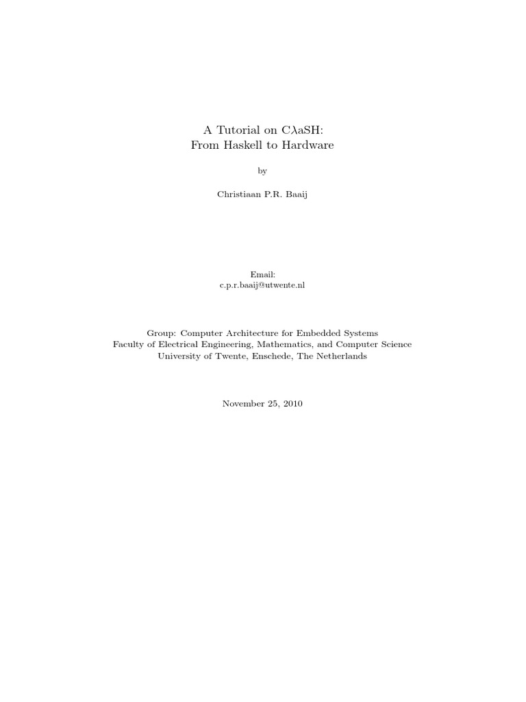 Clash Reference | PDF | Hardware Description Language | Data Type