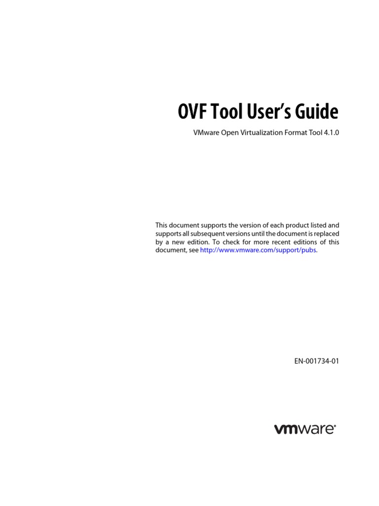 Ovftool-410 Userguide | PDF | File Transfer Protocol | Virtual Machine