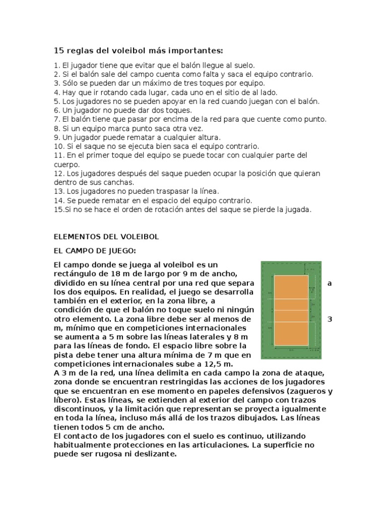 15 Reglas Del Voleibol Más Importantes | Vóleibol | Deportes de equipo
