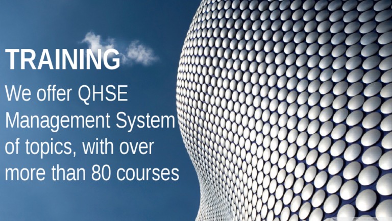 Training: We Offer QHSE Management System of Topics, With Over More ...