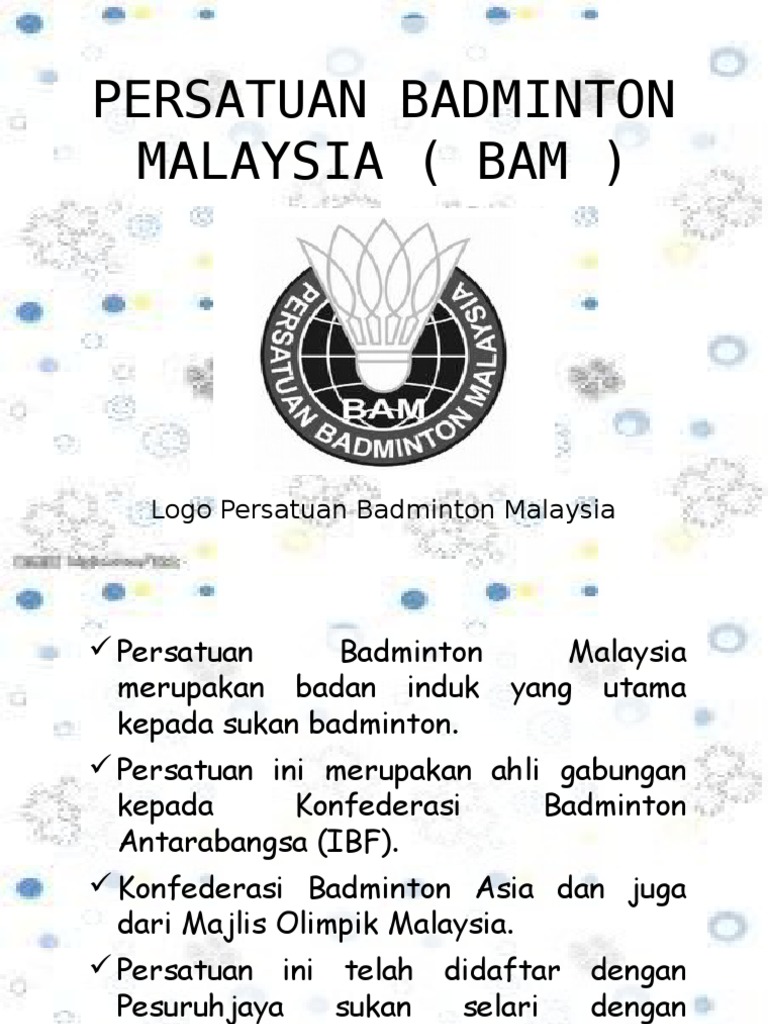 Persatuan Badminton Malaysia (Bam) | PDF