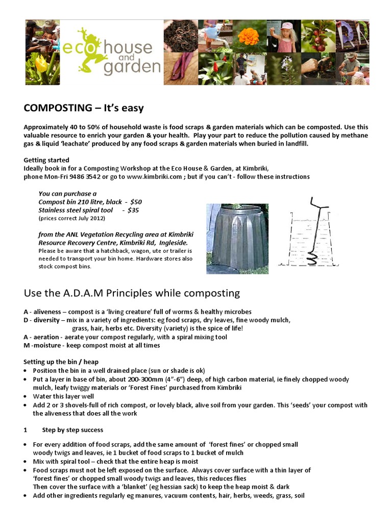 COMPOSTING - It's Easy: Use The A.D.A.M Principles While Composting ...