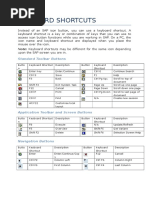 SAP Standard Toolbar Buttons: Button Keyboard Shortcut Description | PDF | Keyboard Shortcut ...
