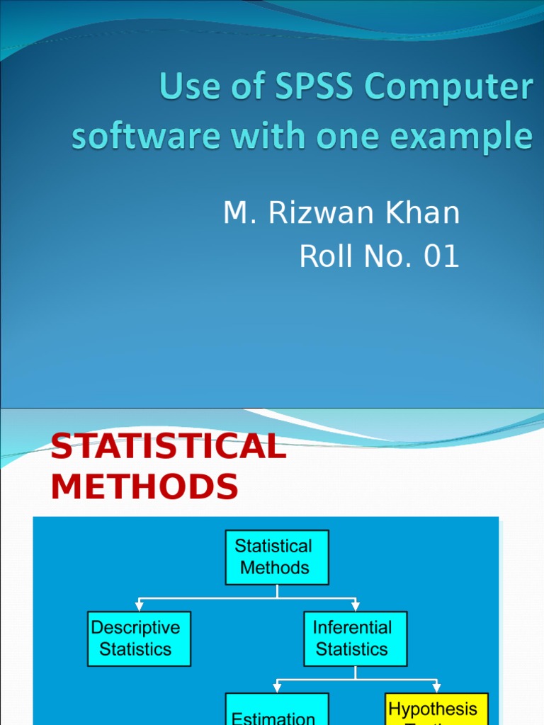 Use of SPSS (Example) | Student's T Test | Statistical Hypothesis Testing
