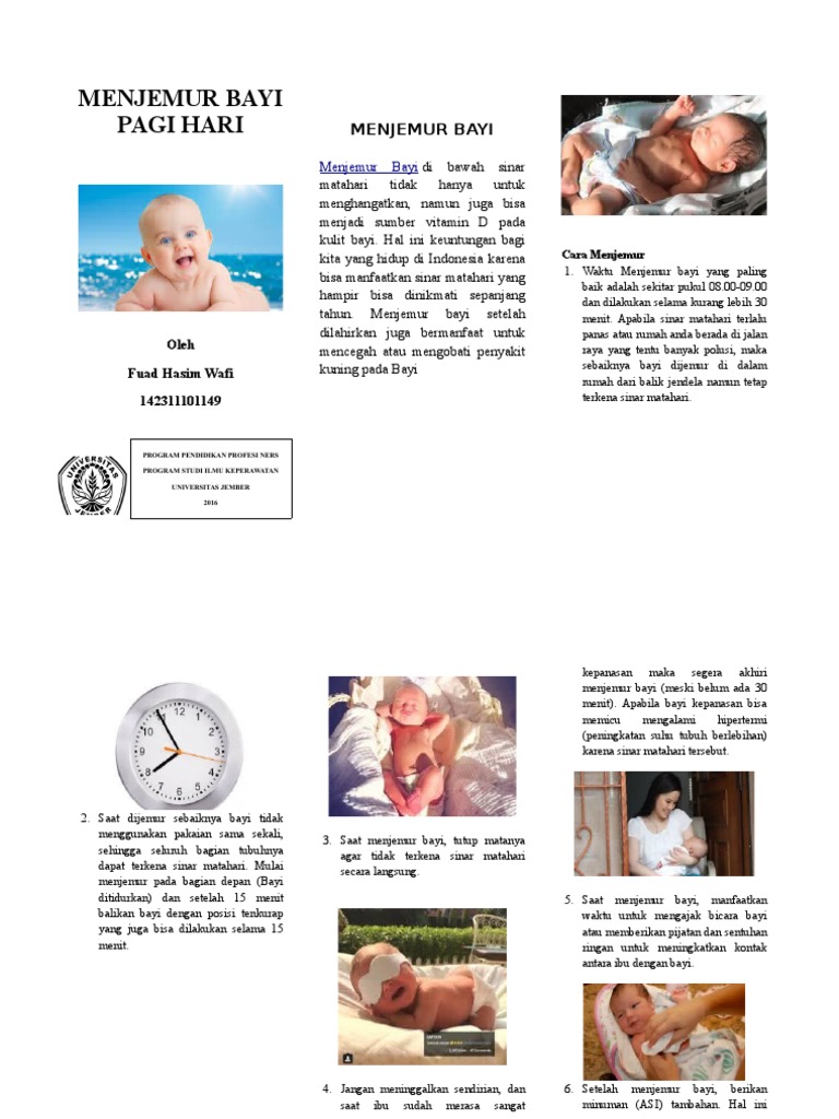Leaflet Menjemur Bayi Pagi Hari | PDF