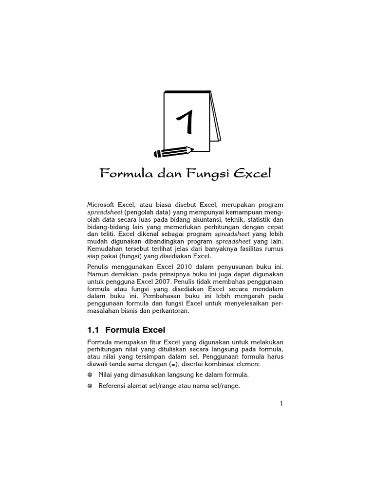 Formula Dan Fungsi Excel Untuk Bisnis Dan Perkantoran | PDF