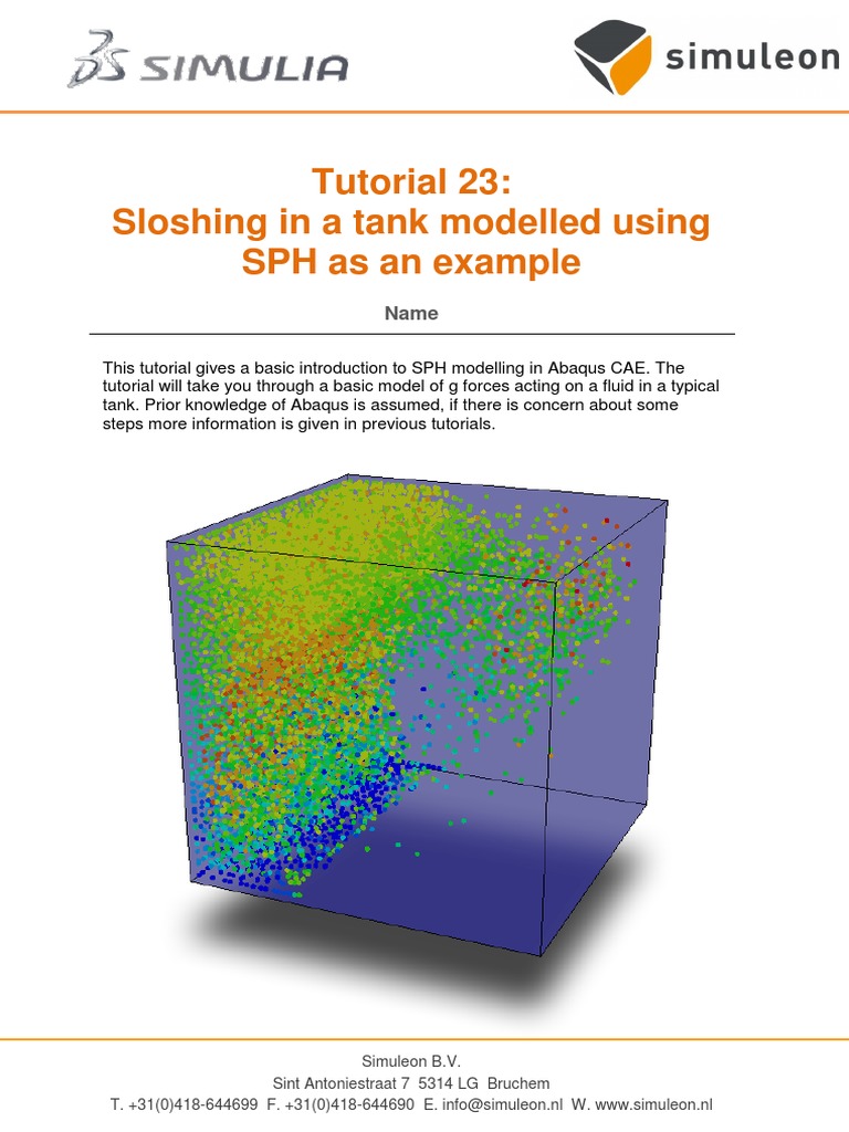 Tutorial 23 - SPH Modelling | PDF | Applied And Interdisciplinary ...