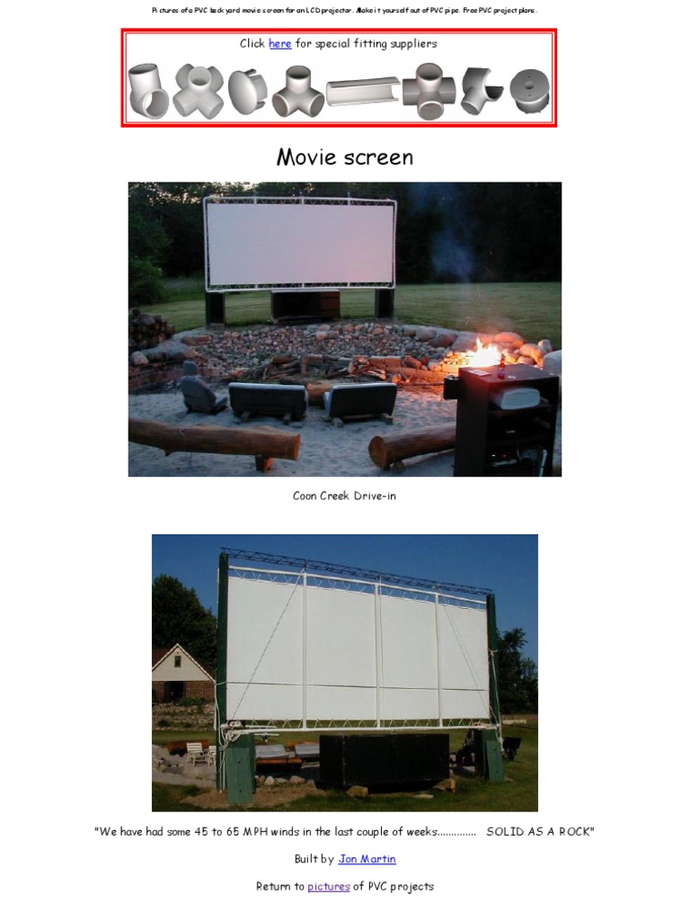 Build A PVC Back Yard Movie Screen For LCD Projector | PDF | Technology ...