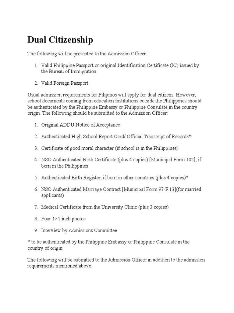 Dual Citizenship | PDF | Oath Of Office | United States Nationality Law