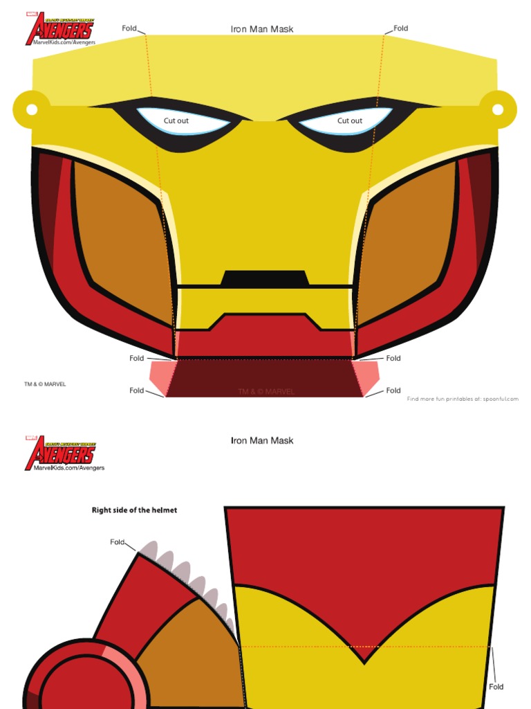 DM Iron Mans Helmet Mask Printable 1010 PDF | PDF