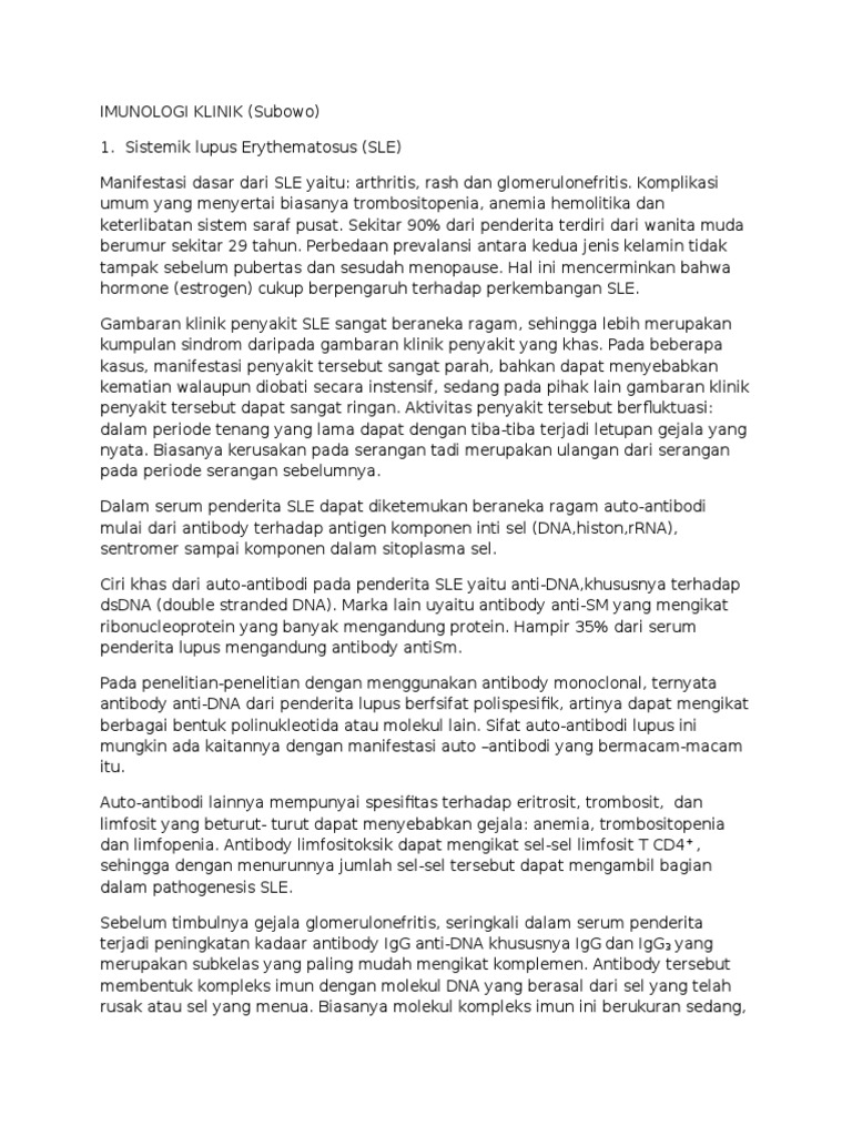 Pemahaman Sistemik Lupus Erythematosus | PDF | Pengembangan Diri | Kesehatan Holistik