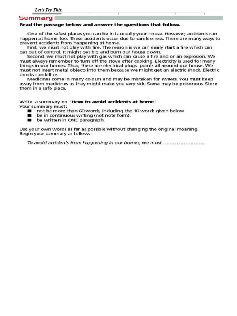 Summary Handout | PDF