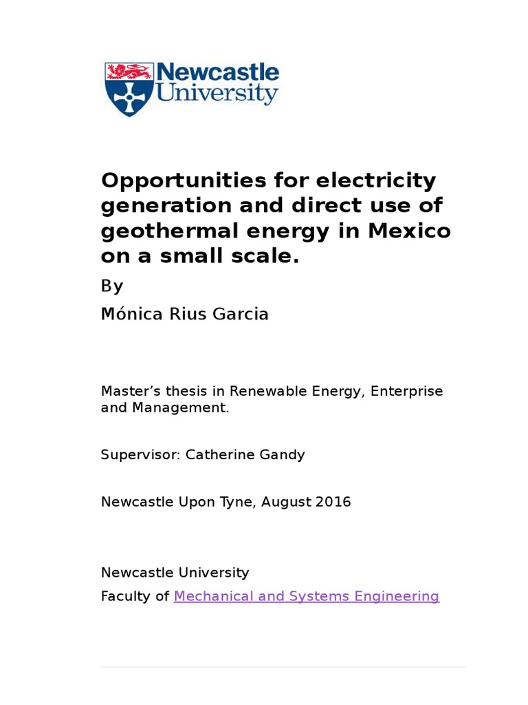 Opportunities for Small-Scale Geothermal Energy Development in Rural ...