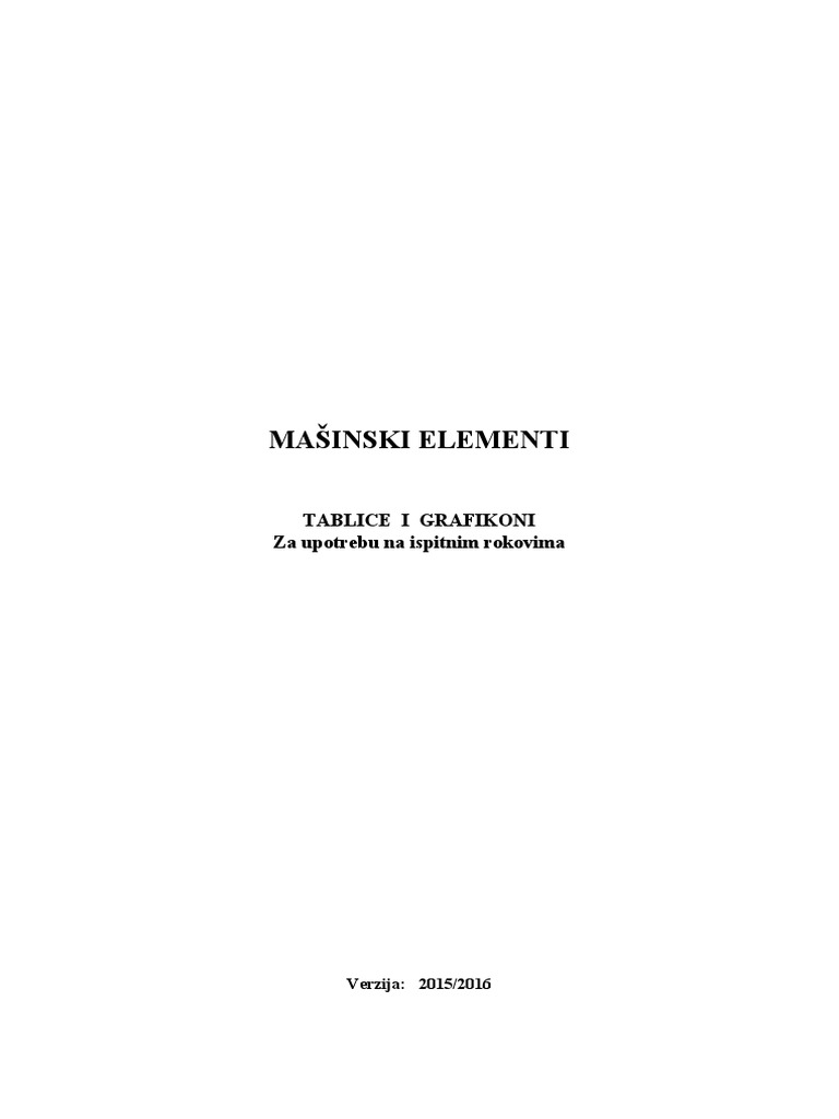 Masinski - Elementi Tablice I Grafikoni | PDF