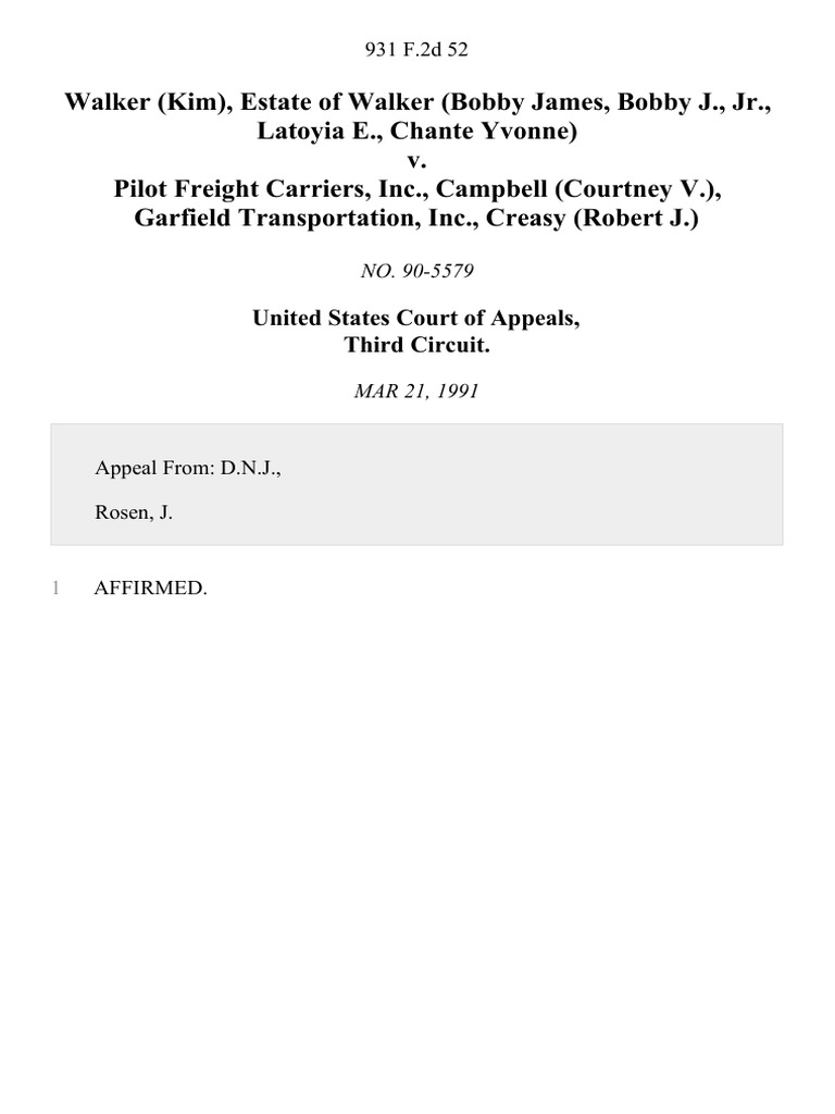 Walker (Kim), Estate of Walker (Bobby James, Bobby J., Jr., Latoyia E ...